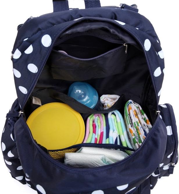 COLORLAND Abbey Ergo Baby Changing Backpack, Navy Polka Dots – BigaMart