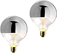 2 Silver Tipped G40 Bulbs, Dimmable, 40W (E26) - - Amazon.com