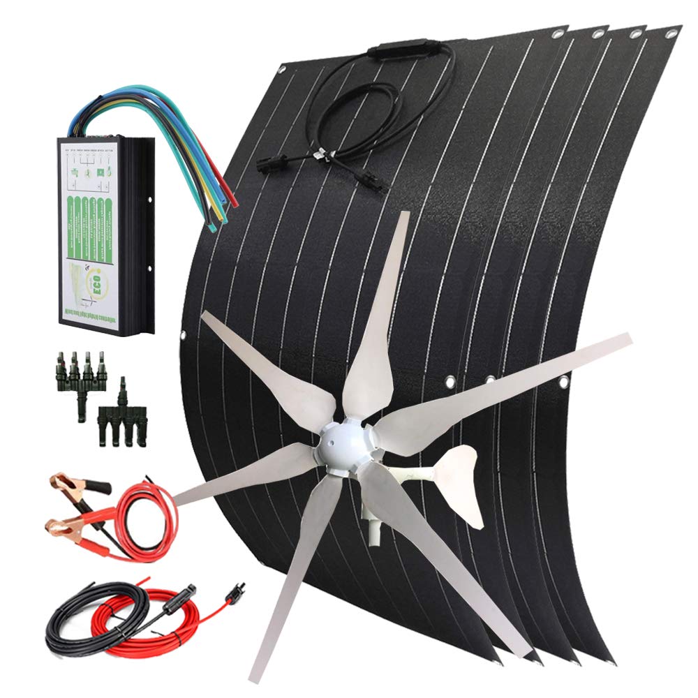 Buy 800W Solar Panel Wind Turbine Kit for Motorhomes:400W Wind Windmill ...