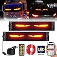 Amazon.com: 2PCS Dynamic Big Devil Eyes Light for Cars, Programmable Flexible Window Screen LED ...