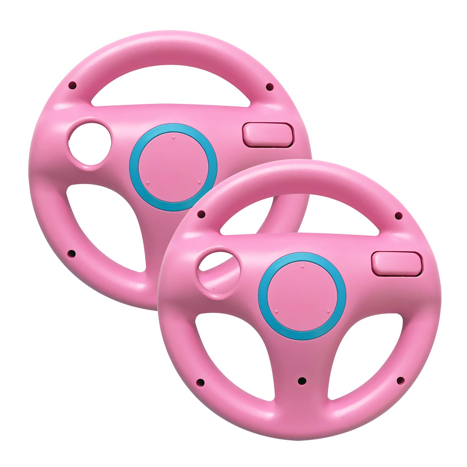 2pcs Pink Mario Kart Steering Wheel for Nintendo Wii: Amazon.co.uk: PC ...