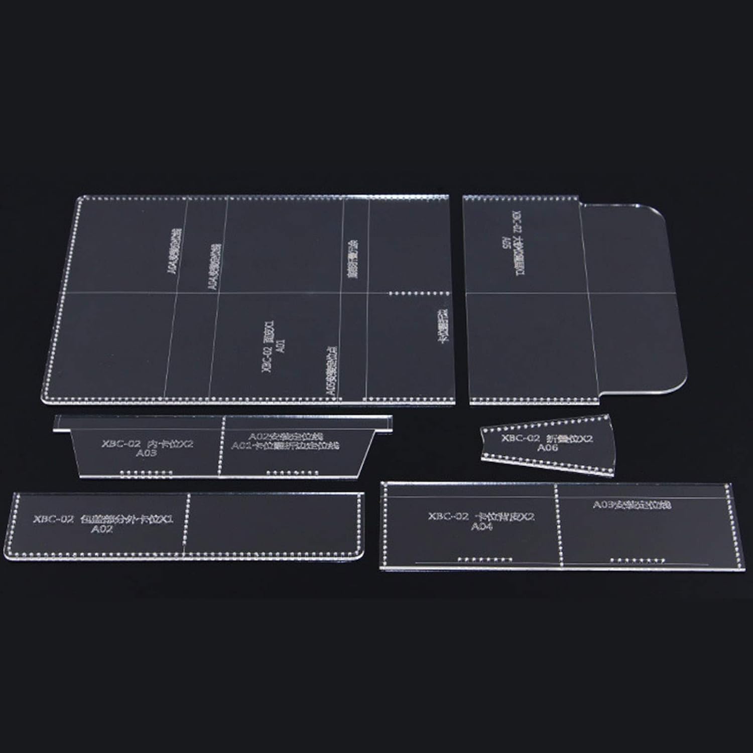 Wallet Acrylic Template, Clear Acrylic Wallet Pattern Stencil Template ...