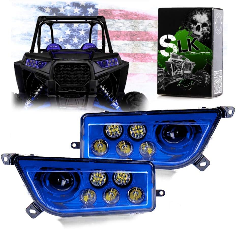 Amazon.com: SLK-Customs RZR LED Headlight Compatible with Polaris ...