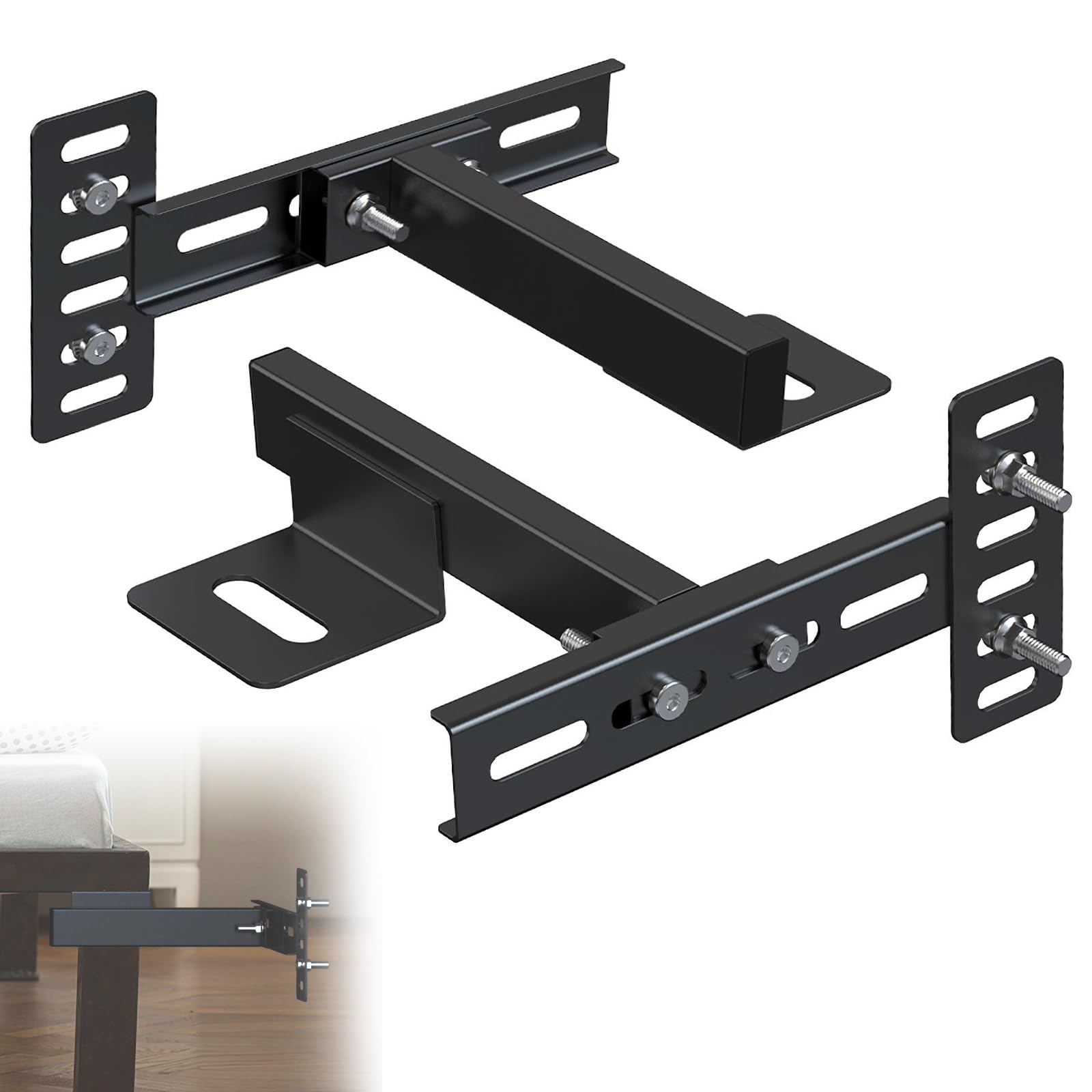 Ruiru Bro Universal Headboard Brackets for Adjustable Bed Base,Black ...