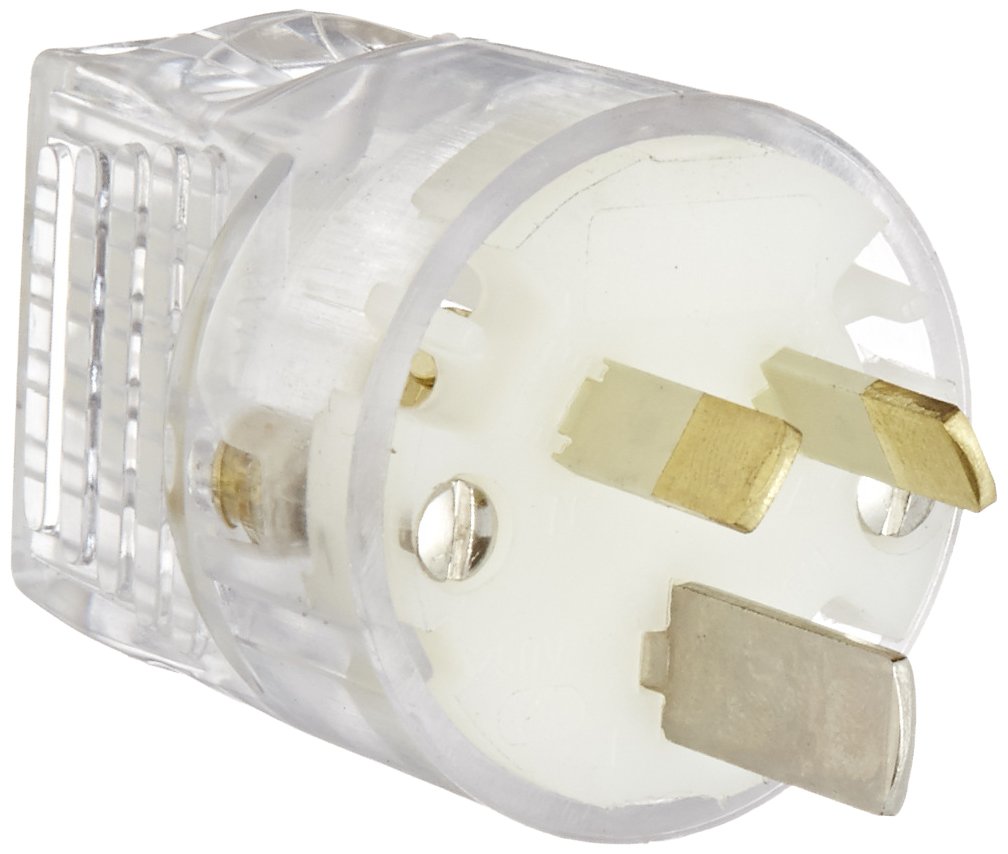 Interpower 88010860 Australian Hospital Grade Plug, Clear, 15A Rating ...