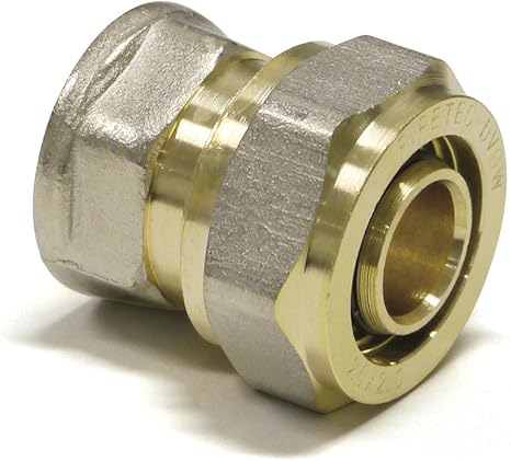 16er Schraubfitting - Übergang mit 1/2" Innengewinde für Aluverbundrohr, Schraubfitting 16x2 ...