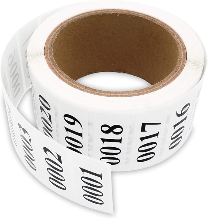 LABEL&MORE Consecutive Number Labels Inventory Stickers 1-1000 Moving ...