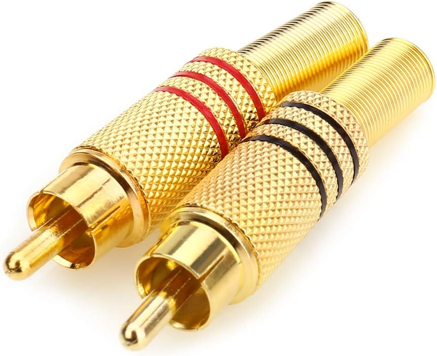 NANYI Gold Plated Speaker Phono RCA Male to Needs welding Terminal Strip Audio Video Type Balum ...