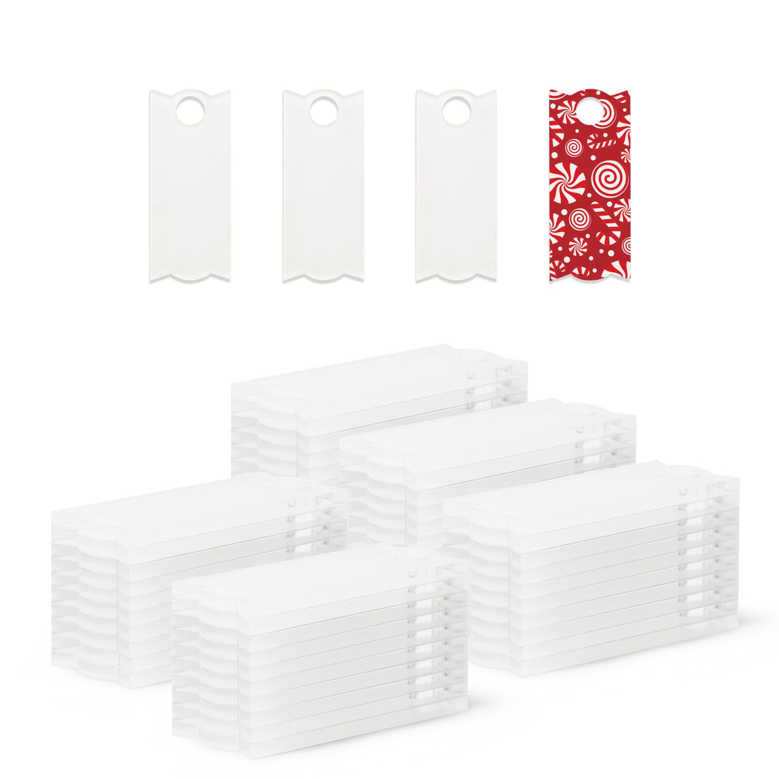 PYD Life 100 Pack Sublimation Ornaments Blanks Acrylic 3.2" x 1.3" for ...