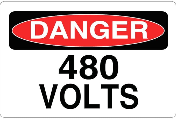 Amazon.com : Danger 480 Volts Osha LABEL DECAL STICKER Sticks to Any ...