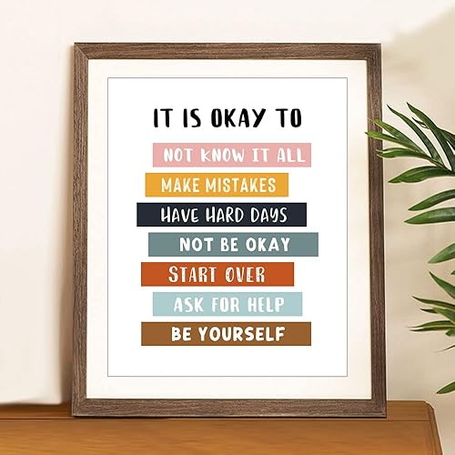 It's Okay to Not be Okay, Positive Affirmations for Kids, Classroom Art ...