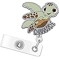 Amazon.com : Turtle Badge Reel, Funny Sea Turtle Nurse Acrylic Badge ...