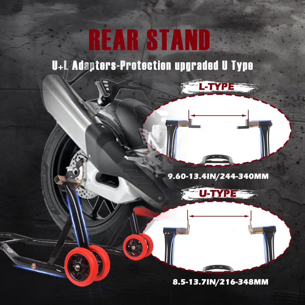 Mua Porotmotor Motorcycle Stands Front Rear, 850lbs Front and Rear ...