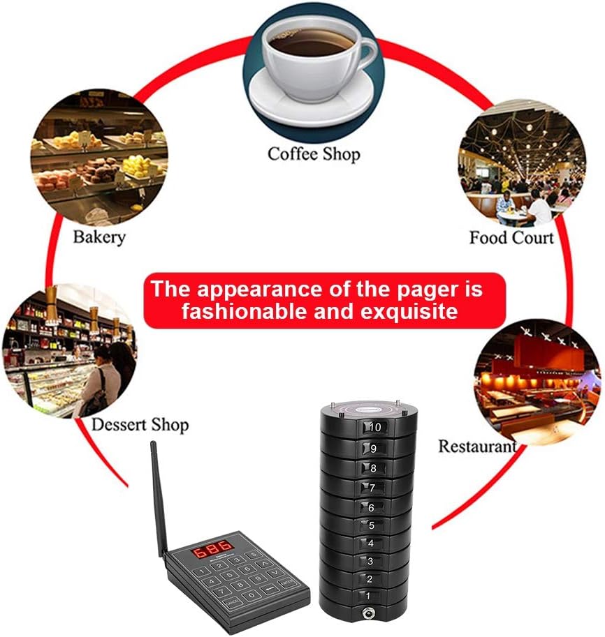 Restaurant Pager, 668-S Wireless Calling System Optimized Restaurant ...