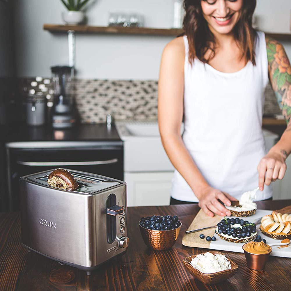 Mua Crux 2 Slice Stainless Steel Toaster, Extra Wide Slots, Quick ...