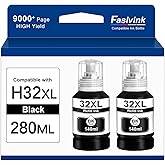 Amazon.com: 32XL Black Ink Bottles Compatible Replacement for HP Smart ...
