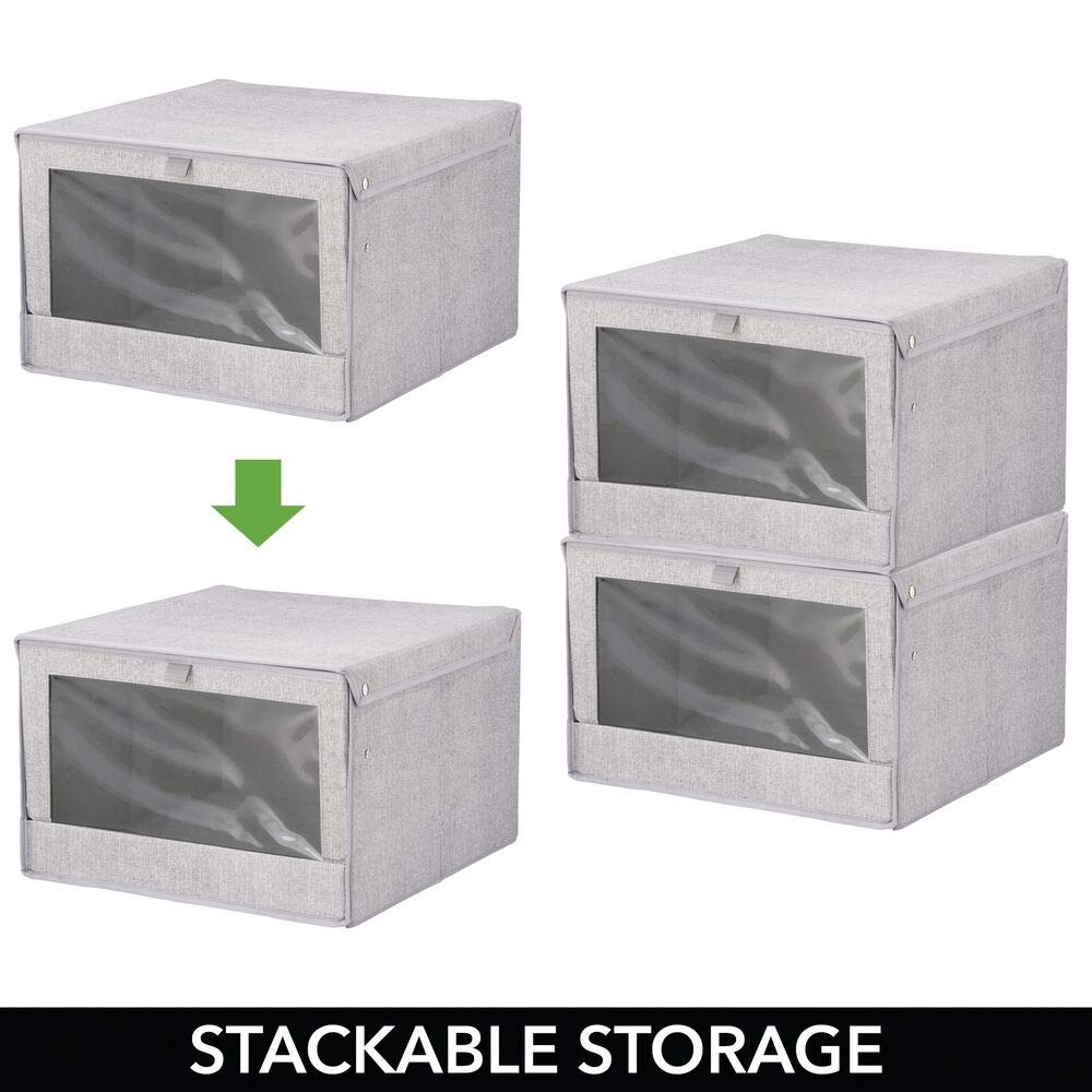 Contenitori, ceste e cestini mDesign Set da 2 Scatole portaoggetti ...