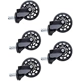 Slipstick CB690 Floor Protecting Rubber Office Chair Caster Wheels (Set ...