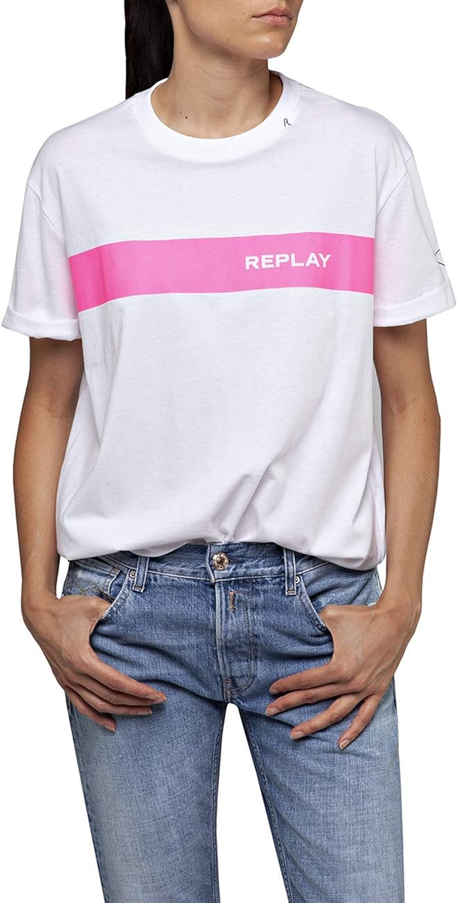 Replay Women's T-Shirt: Amazon.co.uk: Clothing