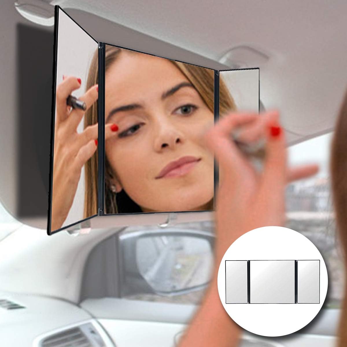 Amazon.com: VaygWay Car Visor Folding Mirror – Travel Vanity Makeup ...