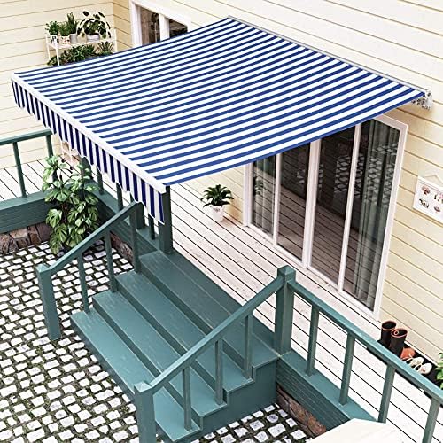 Folding Arm Awning, Retractable Awning with Crank, Garden Sun Shade ...
