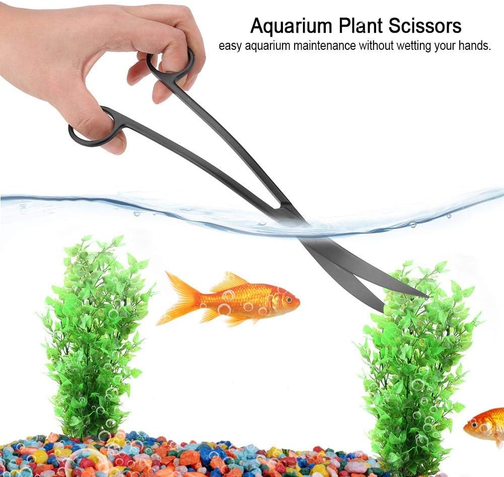 Carbonized Stainless Steel Aquarium Plant Scissors Wave Scissors ...