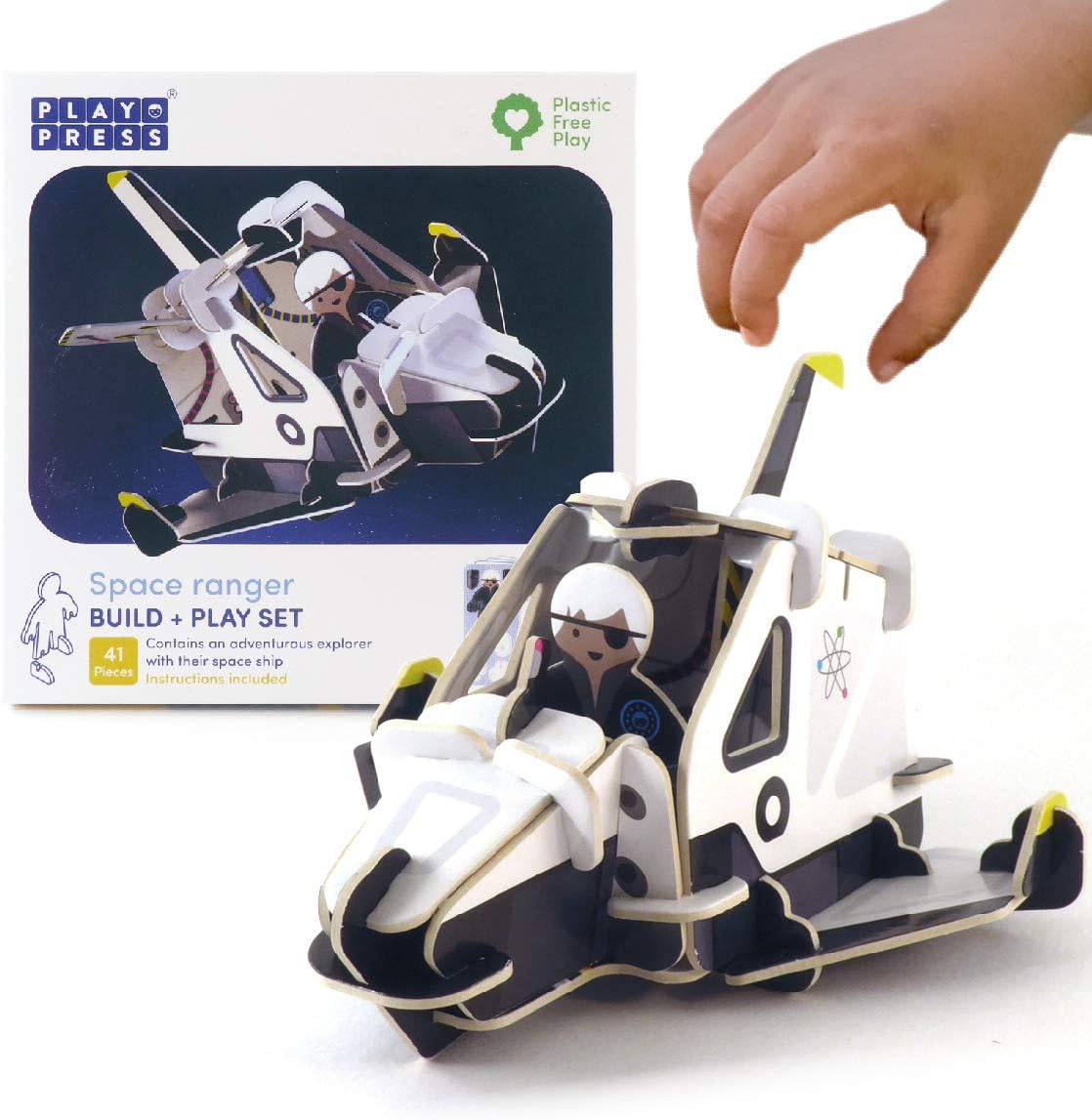 PLAYPRESS Spaceship and Space Ranger Eco-friendly Children’s Toy ...