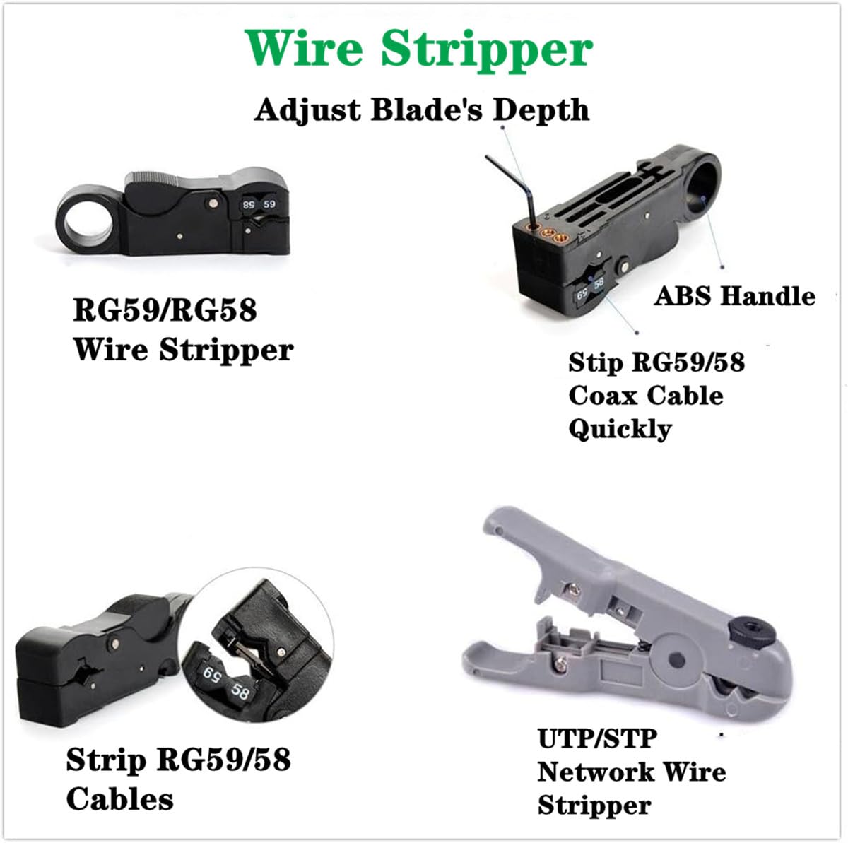 Gaobige Network Tool Kit For Cat5 Cat5e Cat6, 11 In 1 Portable Ethernet ...