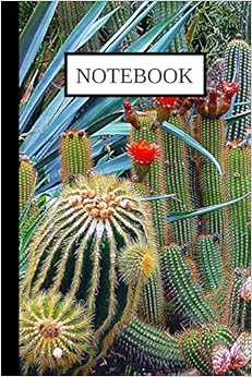 Notebook: Cacti Flower Design ~ Lined Cactus Journal / Notebook / Diary ...