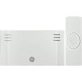 GE Wireless Doorbell Kit, Battery-Operated Receiver, 1 Push Button, 2 ...