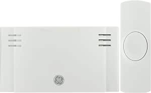 GE Wireless Doorbell Kit, Battery-Operated Receiver, 1 Push Button, 2 ...