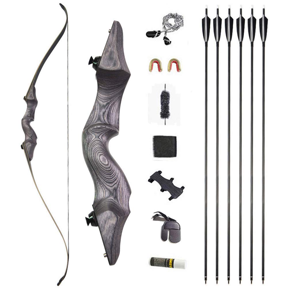 Buy SHARROW 30-60lbs Archery Takedown Recurve Bow and Arrow Set 60 inch ...