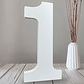 Amazon.com: AOCEAN 6 Inch White Wood Numbers, Unfinished Wood Number ...