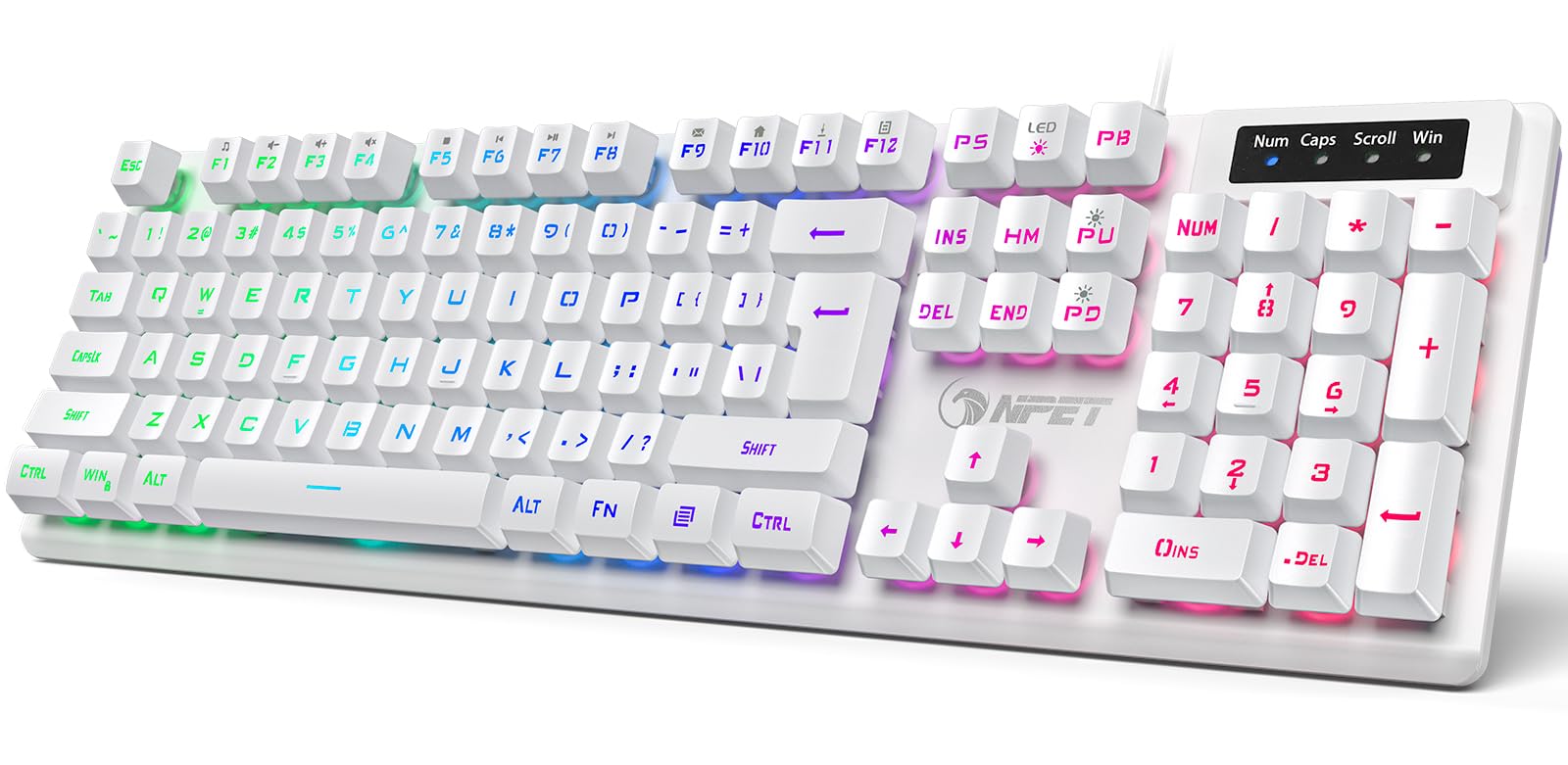 Mua NPET K10 Wired Gaming Keyboard, RGB Backlit, Spill-Resistant Design ...
