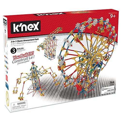 K'NEX Thrill Rides - 3-in-1 Classic Amusement Park Building Set ...