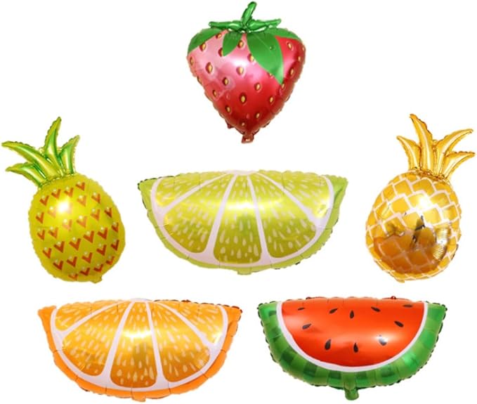 Amazon.com: MUSCARE 6pcs Fruit Foil Balloon Huge Pineapple Watermelon ...