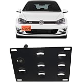 Amazon.com: Dewhel Front Bumper Tow Hook License Plate Mount Bracket ...