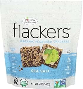 Amazon.com: Doctor In The Kitchen, Flackers Organic Flax Seed Crackers ...