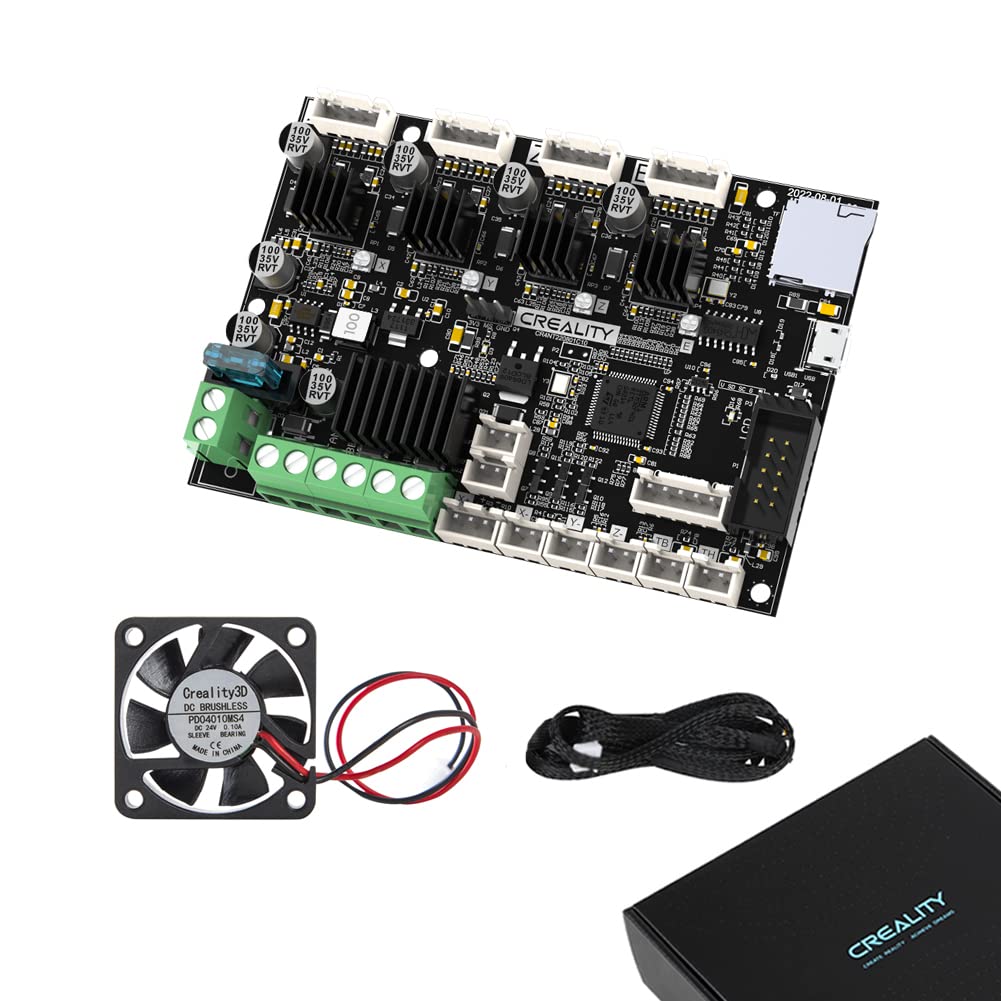 Creality Upgraded E3 Free-Runs TMC2209 32-bit Open-Source Silent Motherboard + 24V 4010 Axial ...