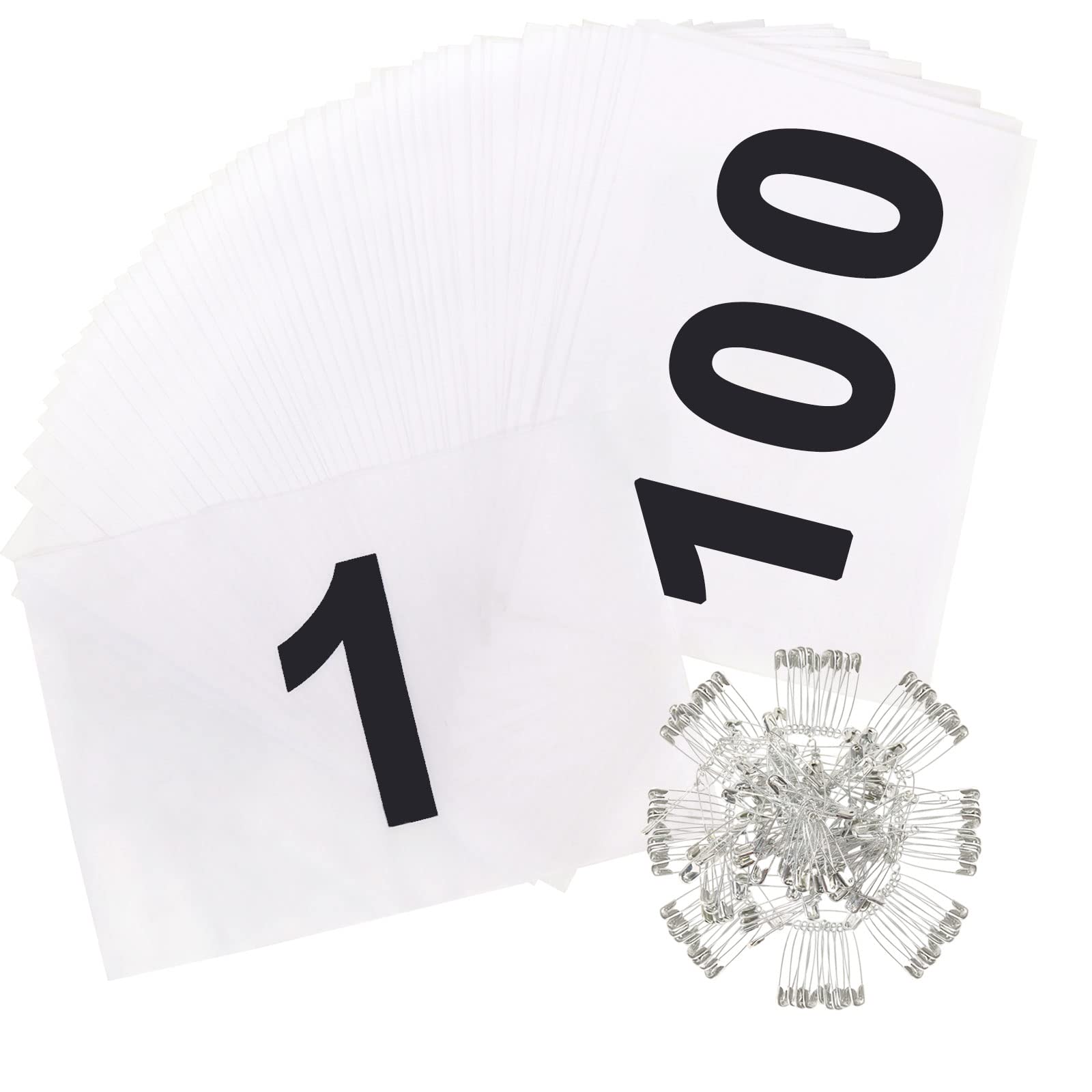 Extpro Running Bib Competitor Numbers with Safety Pins, Tearproof ...