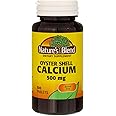 Amazon.com: Nature's Blend Oyster Shell Calcium 500 mg 100 Tabs (1683 ...