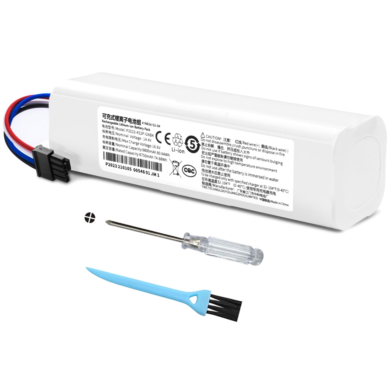 P2008-4S2P-MMBK Battery Replacement for Dreame D10s L10s D9 Pro D10 L10 ...