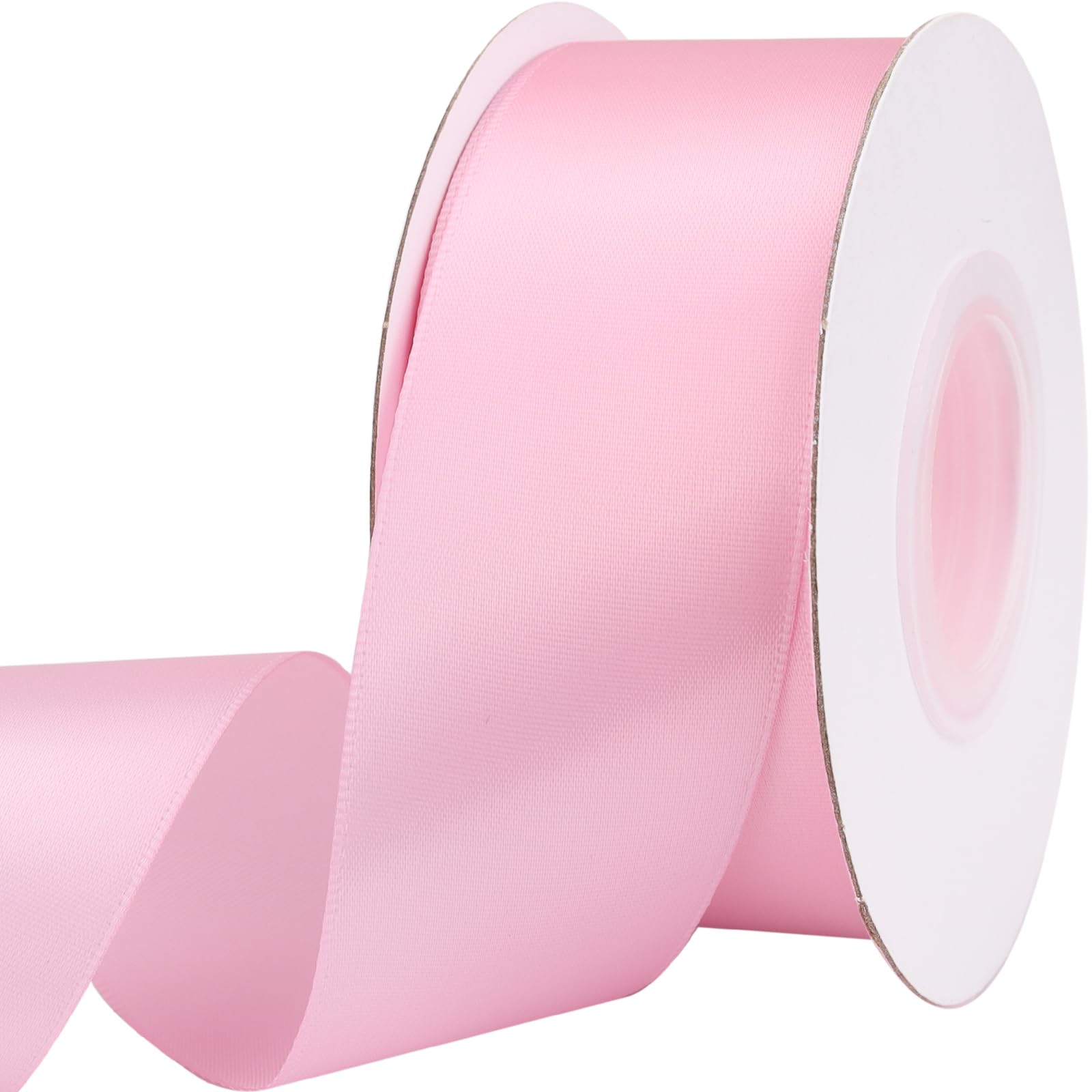 3 rollls-Clmentp 1-1/2 Inch Wide Pink Satin Ribbon,Craft Fabric Ribbon ...