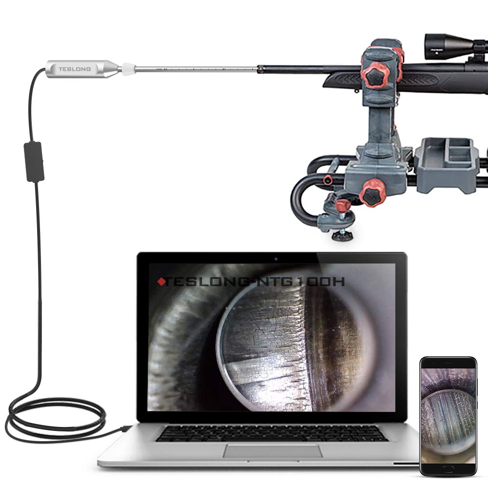 Teslong Rigid Rifle Borescope, USB Digital Close Focus Gun Barrel Bore ...