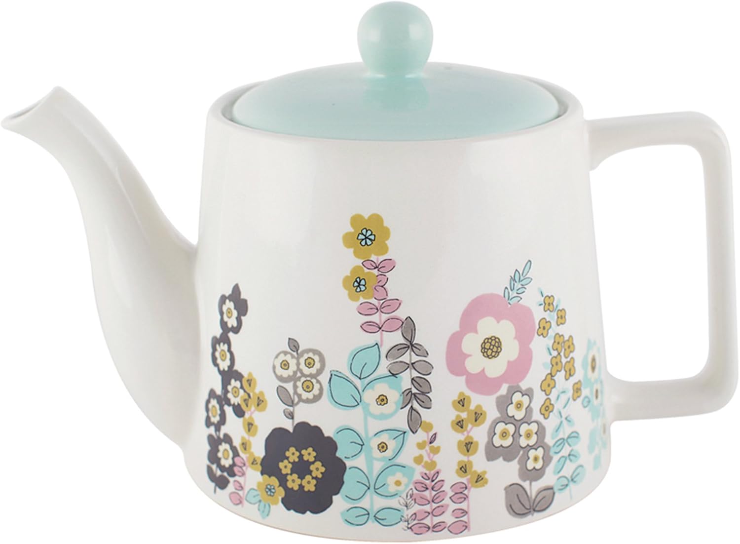 Katie Alice Pretty Retro 6 Cup Ceramic Teapot, 1000 ml (35 fl oz ...