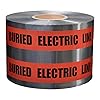Presco Underground Detectable Tape: 3 in. x 1000 ft. (Red with Black "CAUTION BURIED ELECTRIC ...