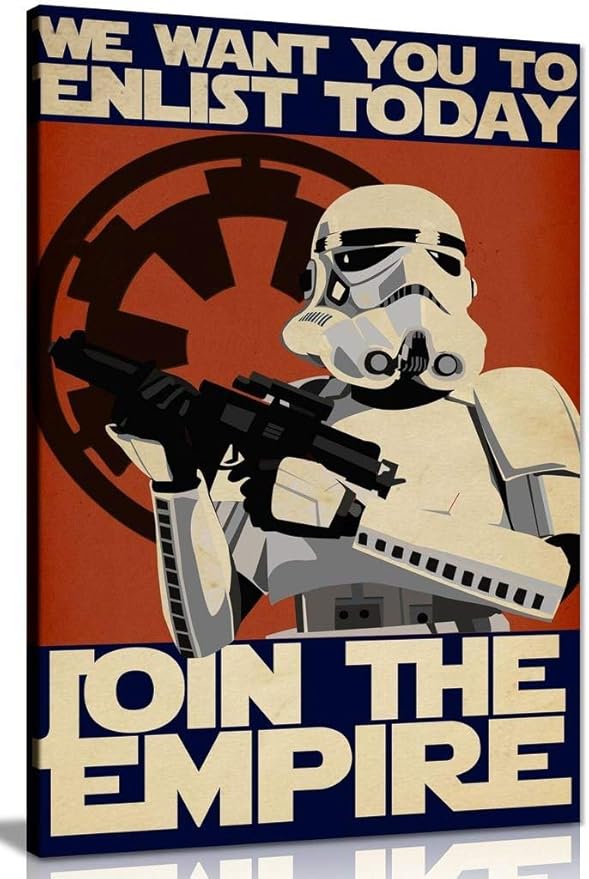 Star Wars Propaganda Enlist Join The Empire Canvas Wall Art Picture ...