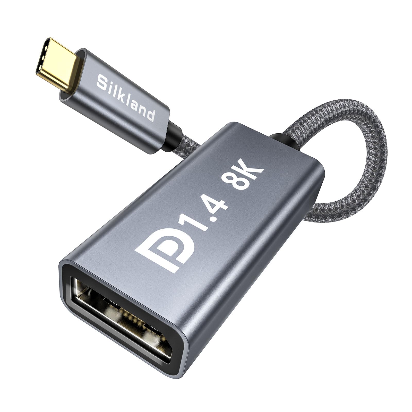 Silkland USB C to DisplayPort 1.4 Adapter, [8K@60Hz, 4K@240Hz, HDR ...