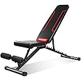 7 Levels Adjustable Weight Bench，Foldable Workout Bench for Home Gym ...