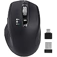 Amazon.com: CHHI Wireless Mouse with Bluetooth, USB-A, USB-C Receiver, Rechargeable, Full-Size ...